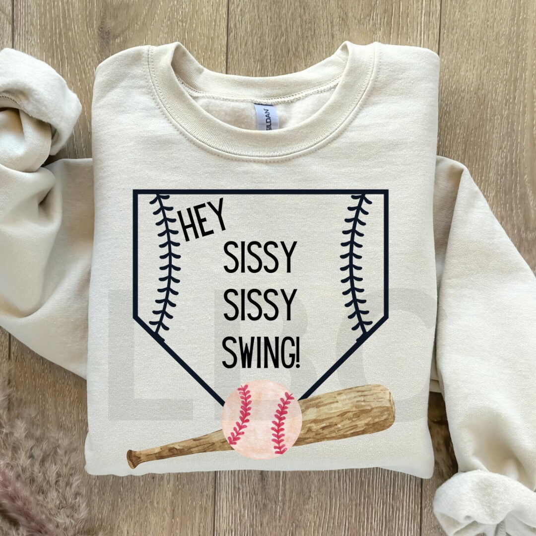 Hey Sissy Swing PNG Baseball Digital Download PNG Baseball Sister Baseball Bow Hey Sissy Sissy ...