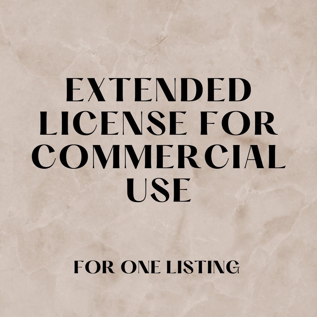Extended Commercial License for 500+ End Products - for One Listing - Etsy