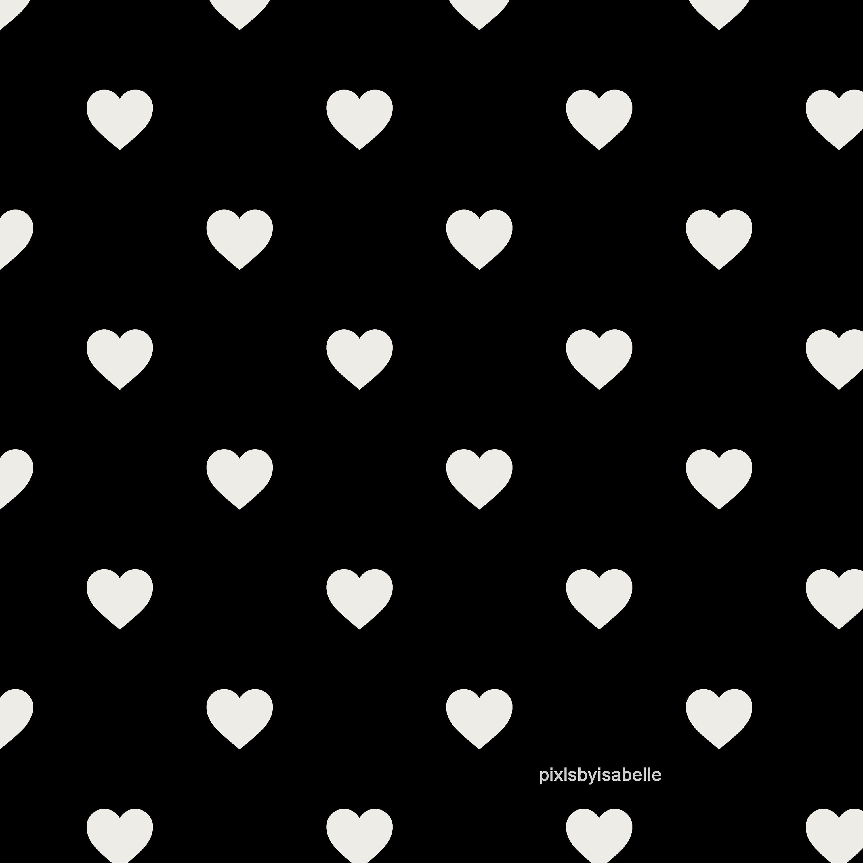 Black and White Heart Seamless Pattern Digital Paper Download ...