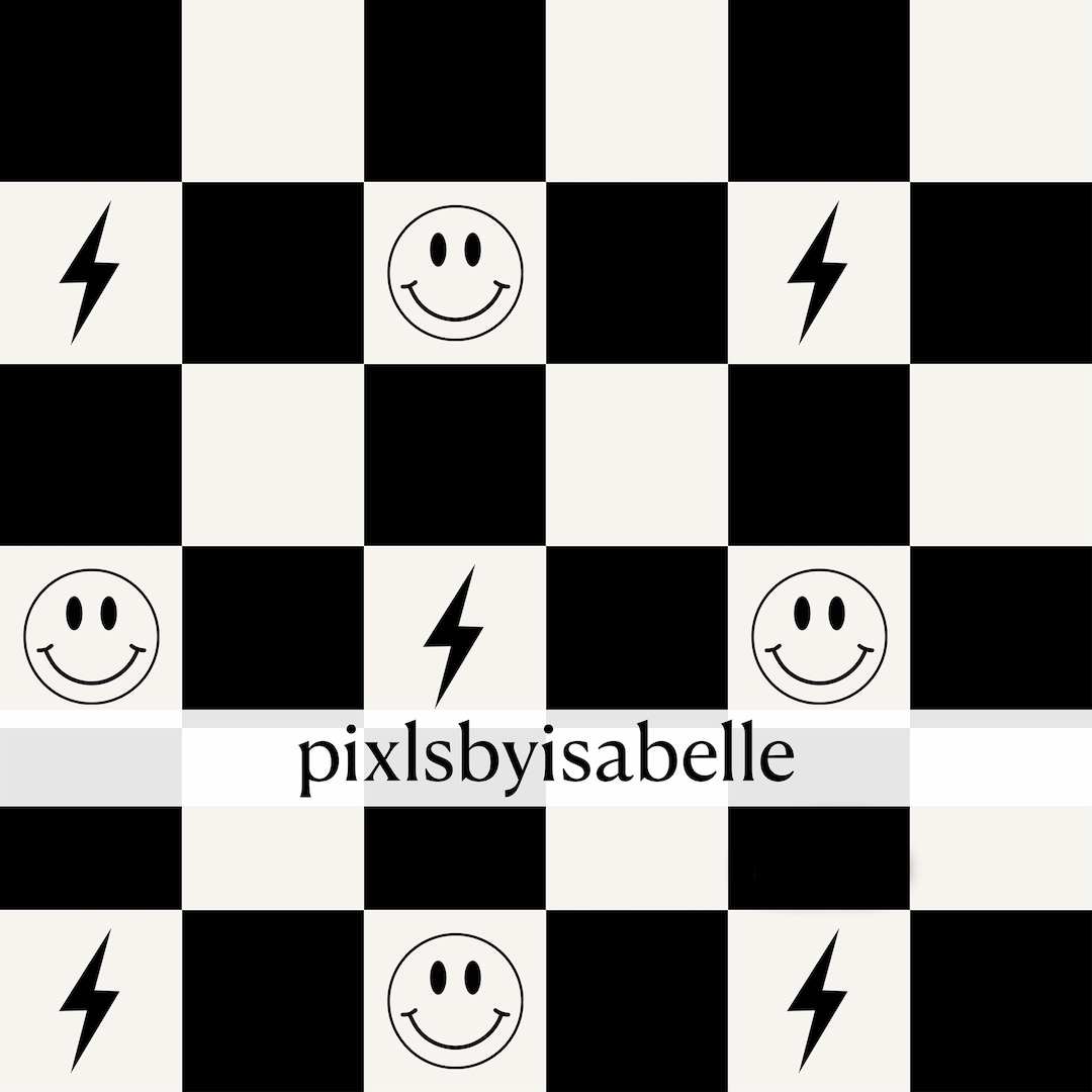 Checkered Pattern for Kids - Seamless Pattern - Commercial Use - Black ...