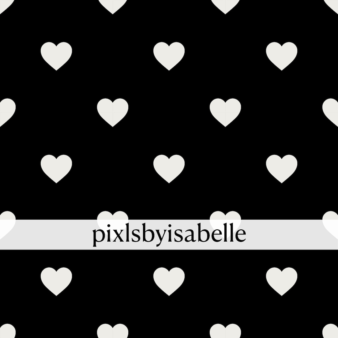 Black and White Heart Seamless Pattern - Digital Paper Download ...