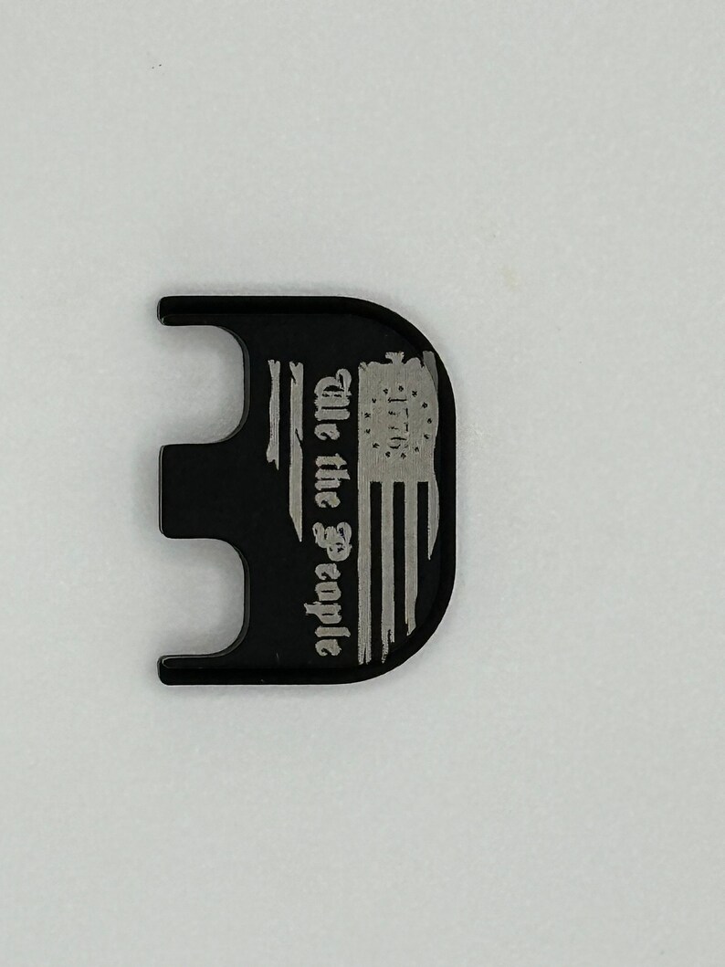 Glock Back Platealuminumcustom Engraved We the People Flag Pattern Gen ...
