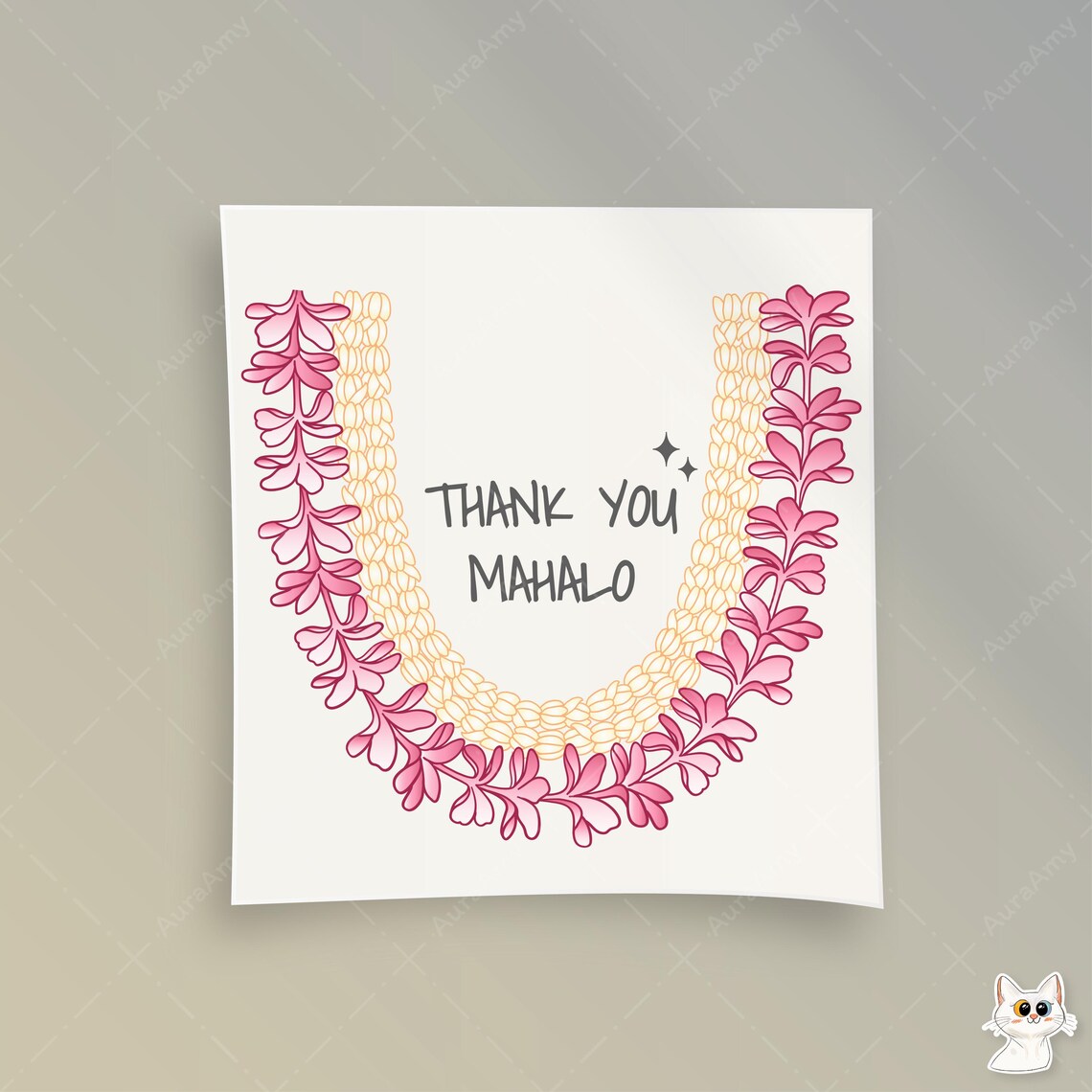 Plumeria and Double Pikake Lei, Curve Pattern Digital Download, PNG ...