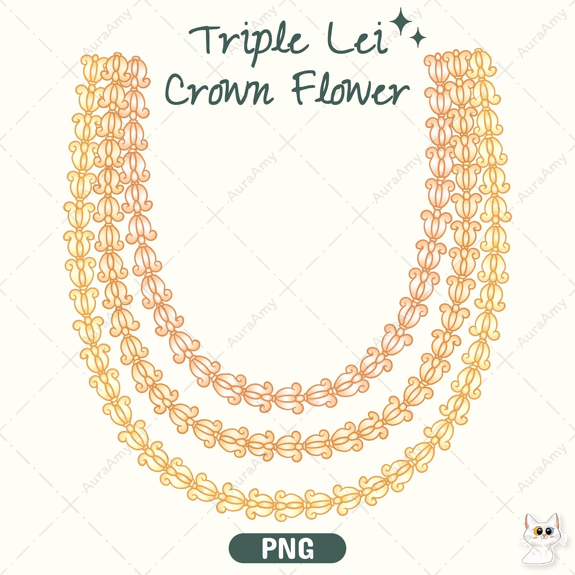 Triple Crown Flower Lei Png , Curve Flower Lei Png , Lei Digital ...