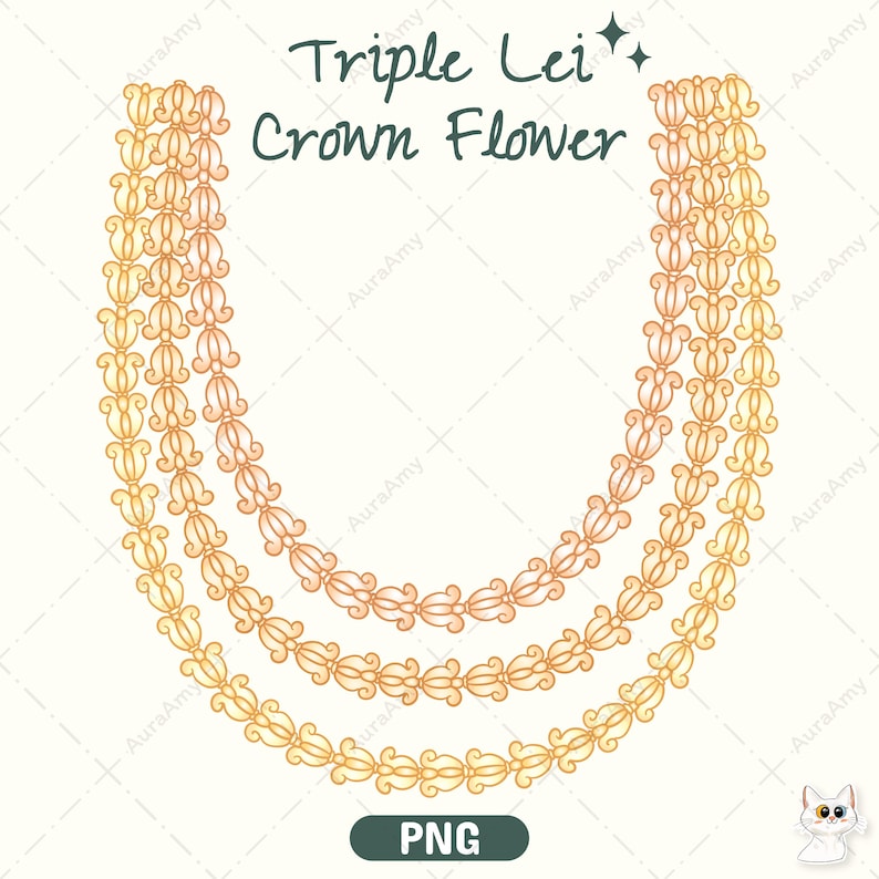 Triple Crown Flower Lei Png , Curve Flower Lei Png , Lei Digital ...