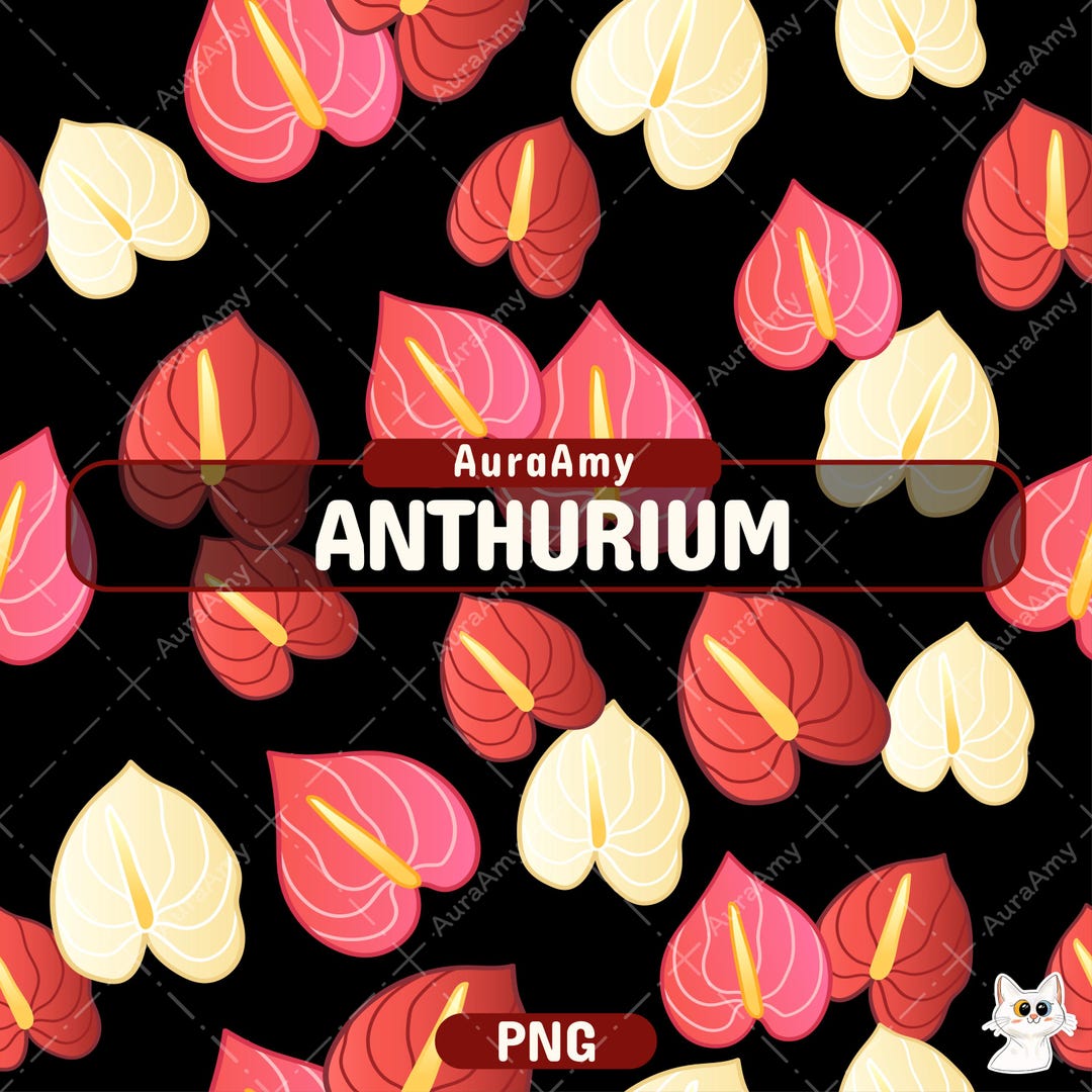 Anthurium Flower Png, Lei Digital Download, Seamless Pattern, PNG File ...