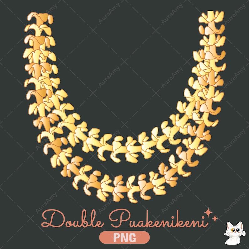 Double Puakenikeni Lei, Tropical Flower Cut File, Lei Digital Download ...