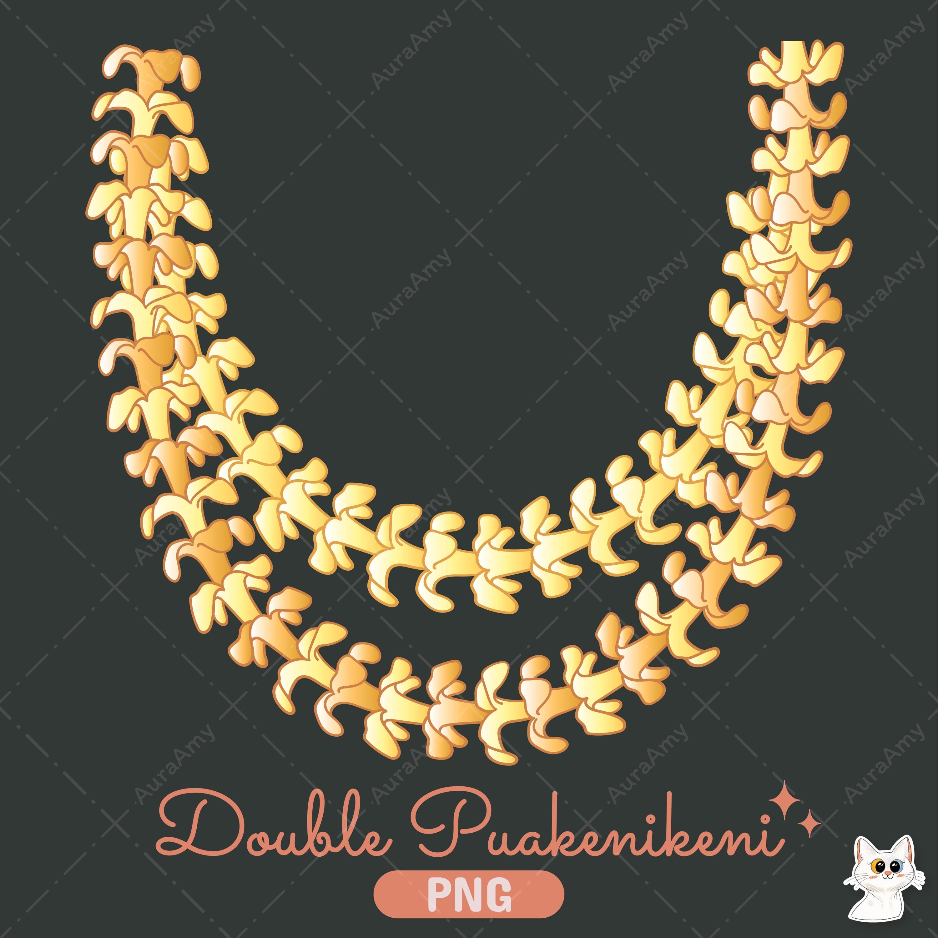 Double Puakenikeni Lei, Tropical Flower Cut File, Lei Digital Download ...