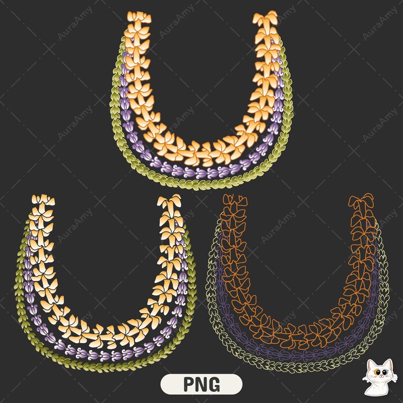 Puakenikeni Crown Flower Pakalana Lei Png, Digital Download, Lei PNG ...