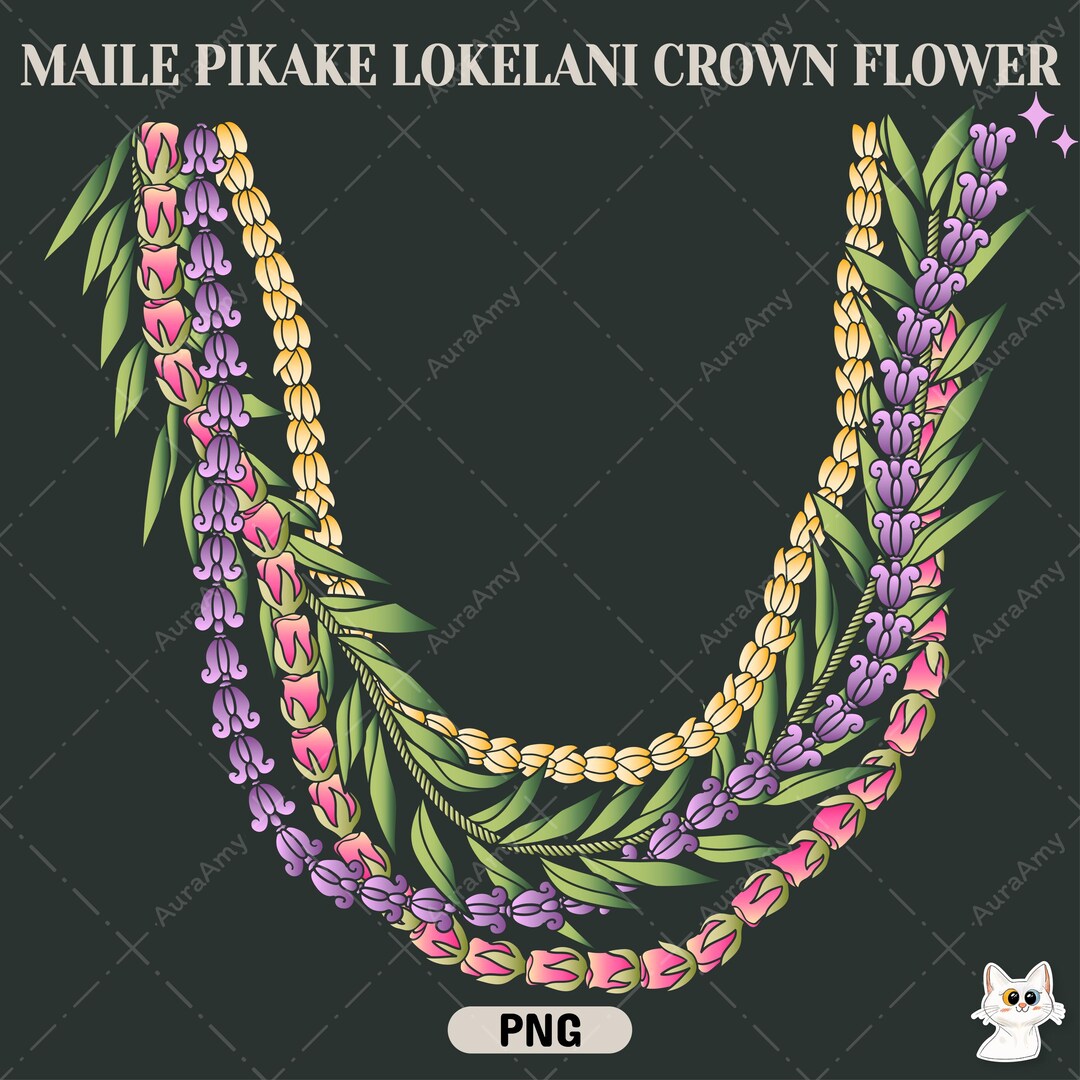 Maile Pikake Lokelani Crown Flower Lei, Twist Flower, Digital Download ...