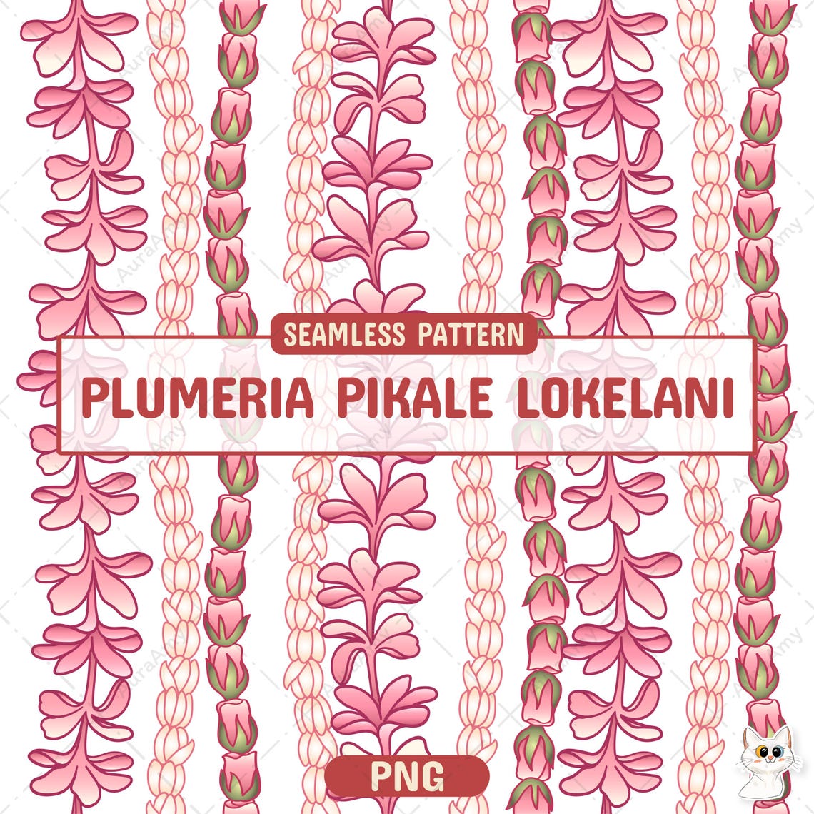 Vertical Plumeria Pikake Lokelani Lei Png, Tropical Flower Png, Lei ...