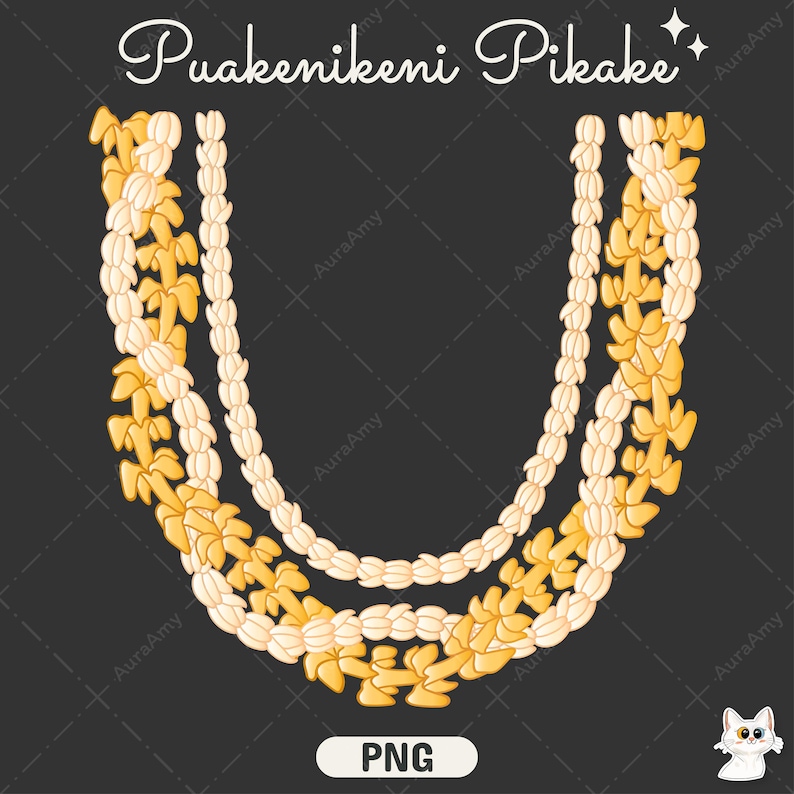 Puakenikeni Pikake Lei Png, Twist Flower Lei, Curve Pattern Digital ...