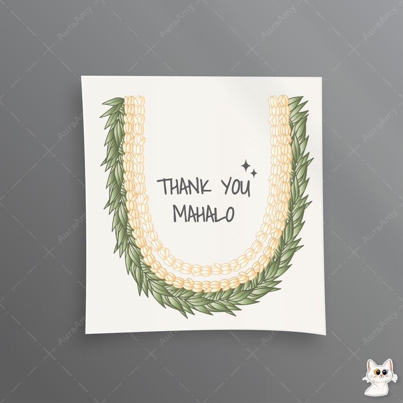 Maile and Double Pikake Lei Png, Flower Lei Png, Curve Pattern Digital ...