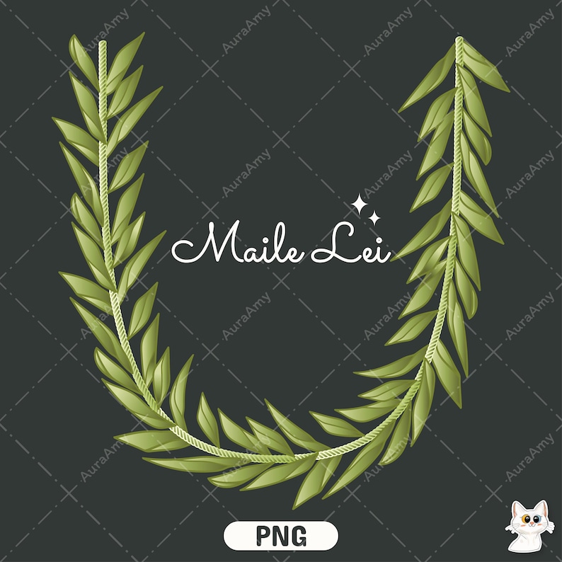 Maile Lei, Tropical Leaf Cut File, Digital Download, SVG PNG File - Etsy