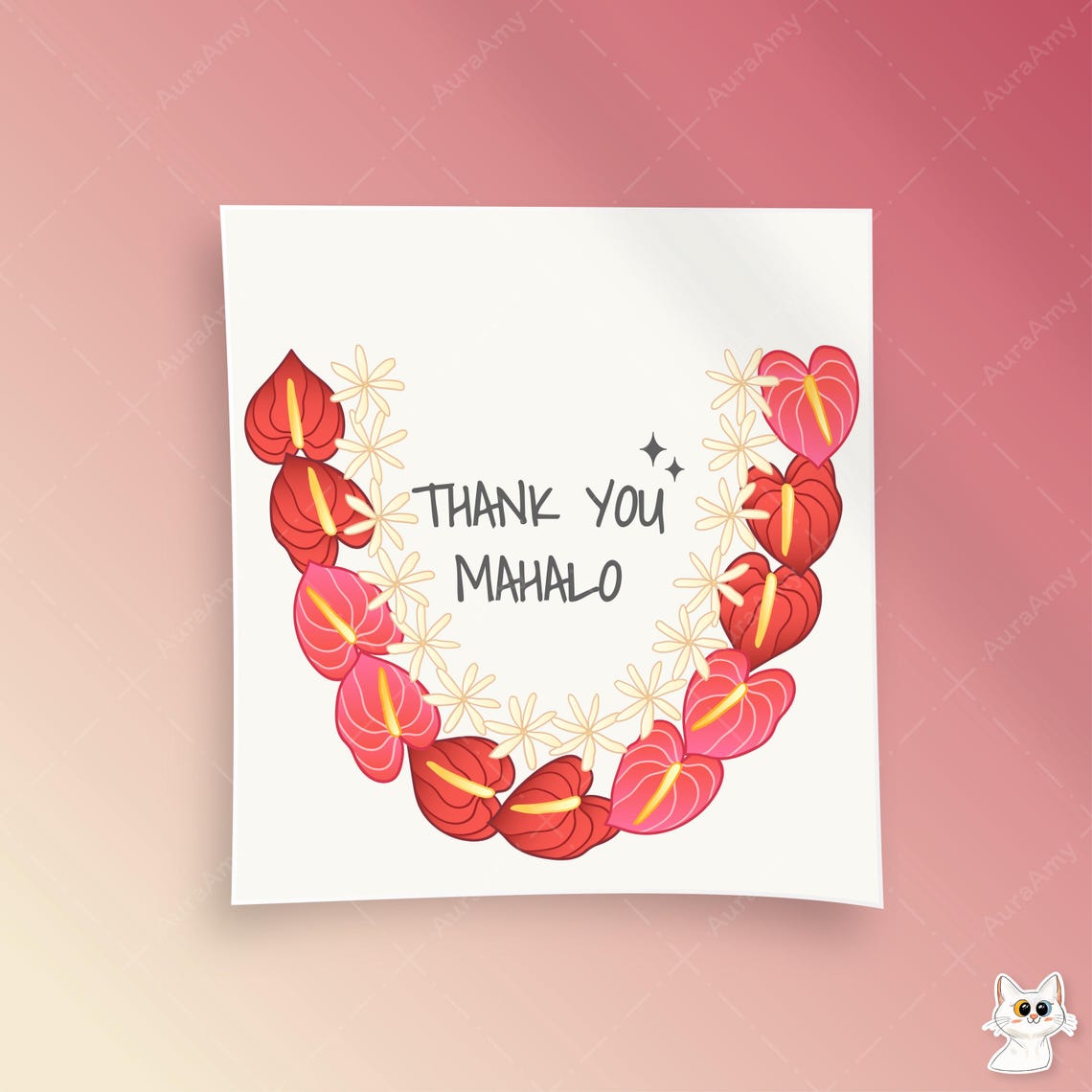 Tiare Anthurium Lei Png, Curve Flower Digital Download, PNG File - Etsy