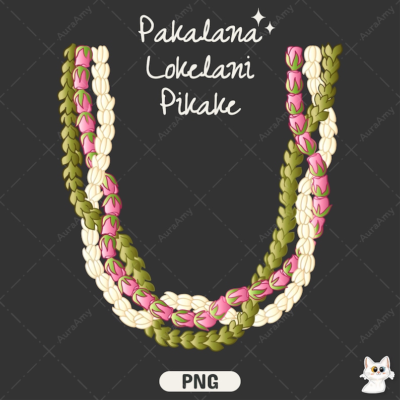 Pakalana Lokelani Pikake Lei Png, Twist Flower Lei Png, Digital ...