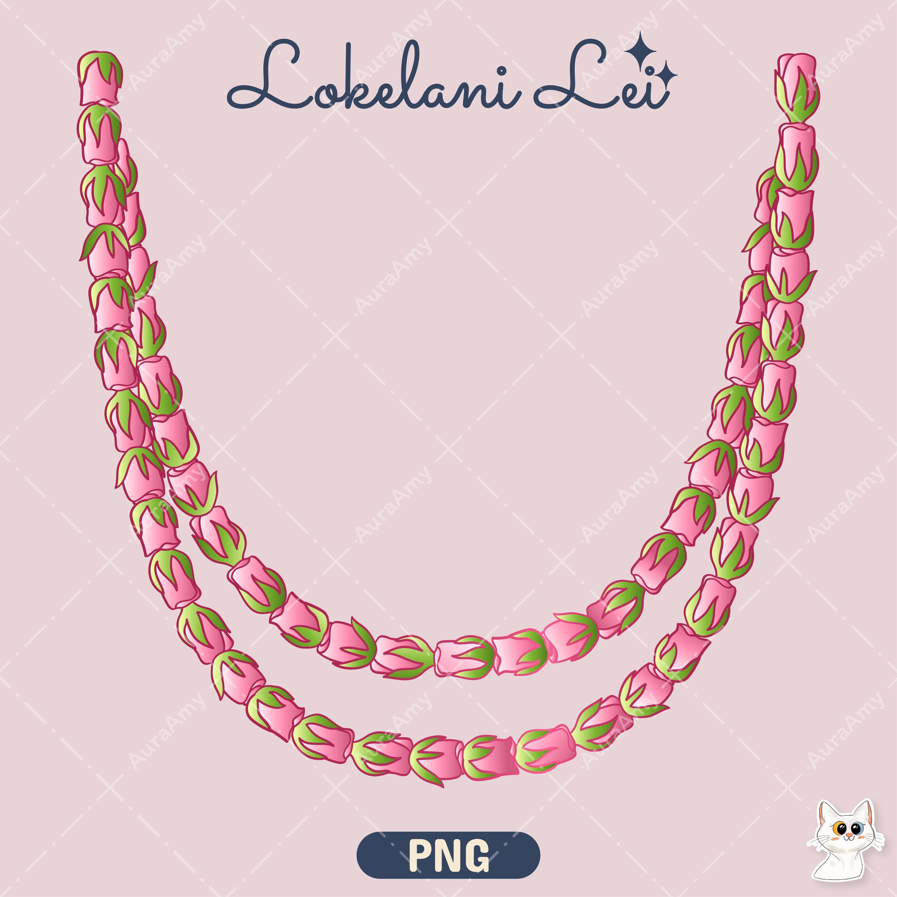 Double Lokelani Lei, Curve Flower Lei Png , Digital Download, PNG File ...