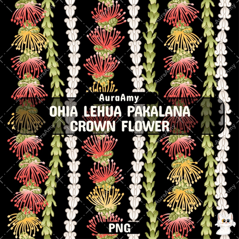 Curve Ohia Lehua Pakalana Crown Flower Lei Png, Tropical Flower Png ...