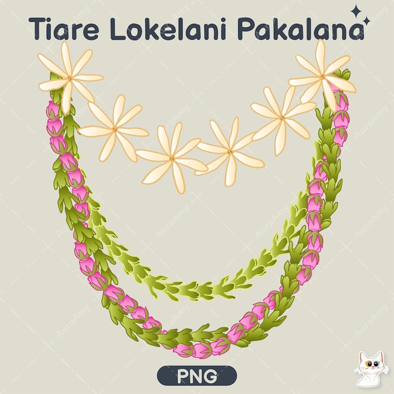Tiare Lokelani Pakalana Lei Png, Twist Flower Digital Download, PNG ...