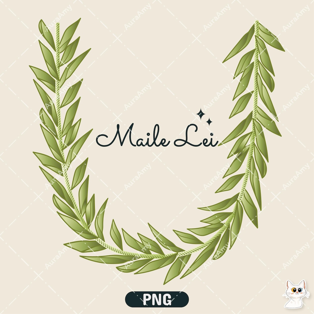 Maile Lei, Tropical Leaf Cut File, Digital Download, SVG PNG File - Etsy