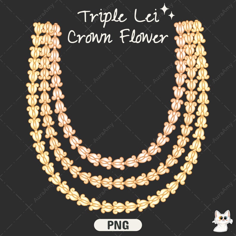 Triple Crown Flower Lei Png , Curve Flower Lei Png , Lei Digital ...