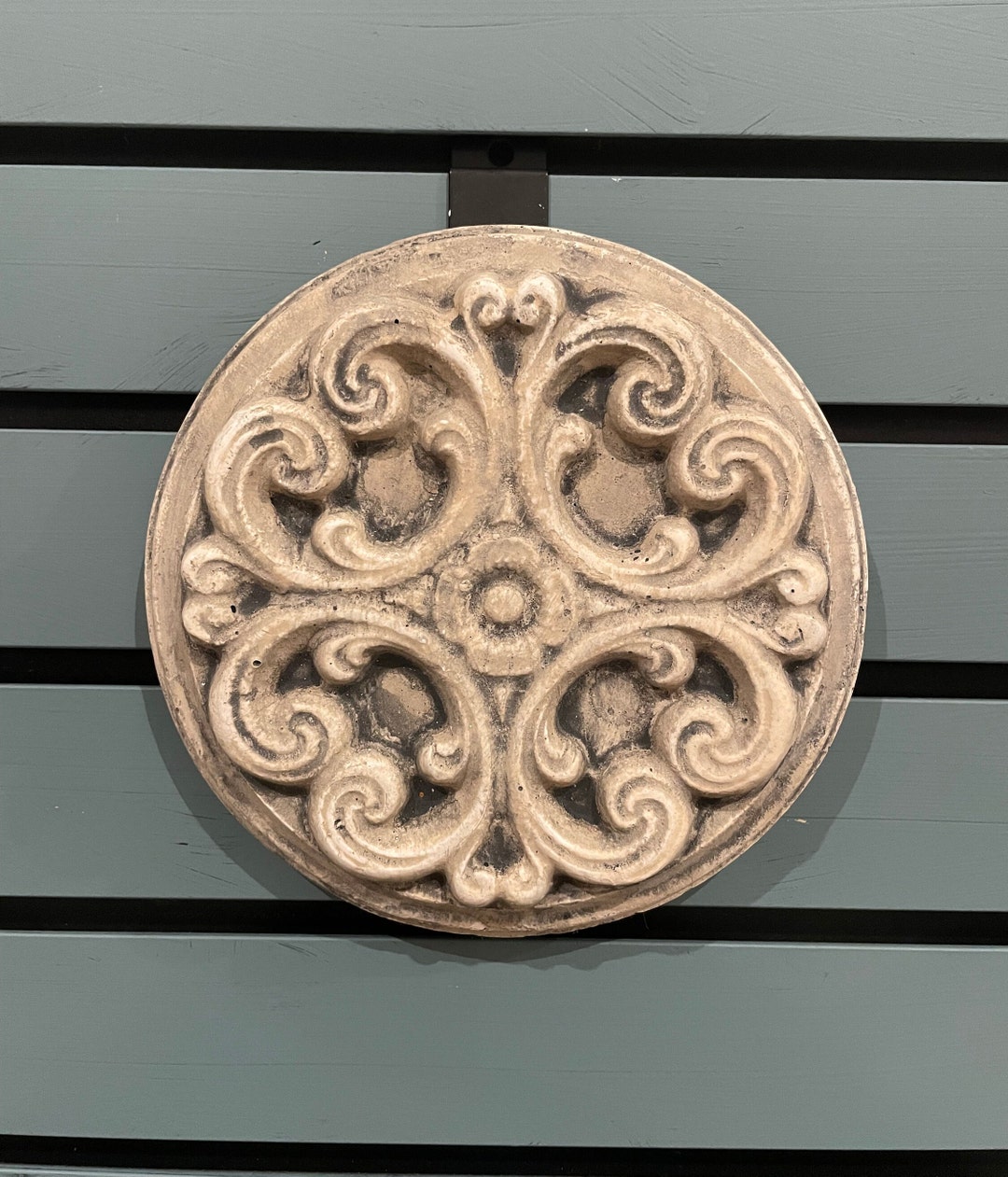 Decorative Round Rosette Plaster Wall Plaque Architectural Accent Home ...