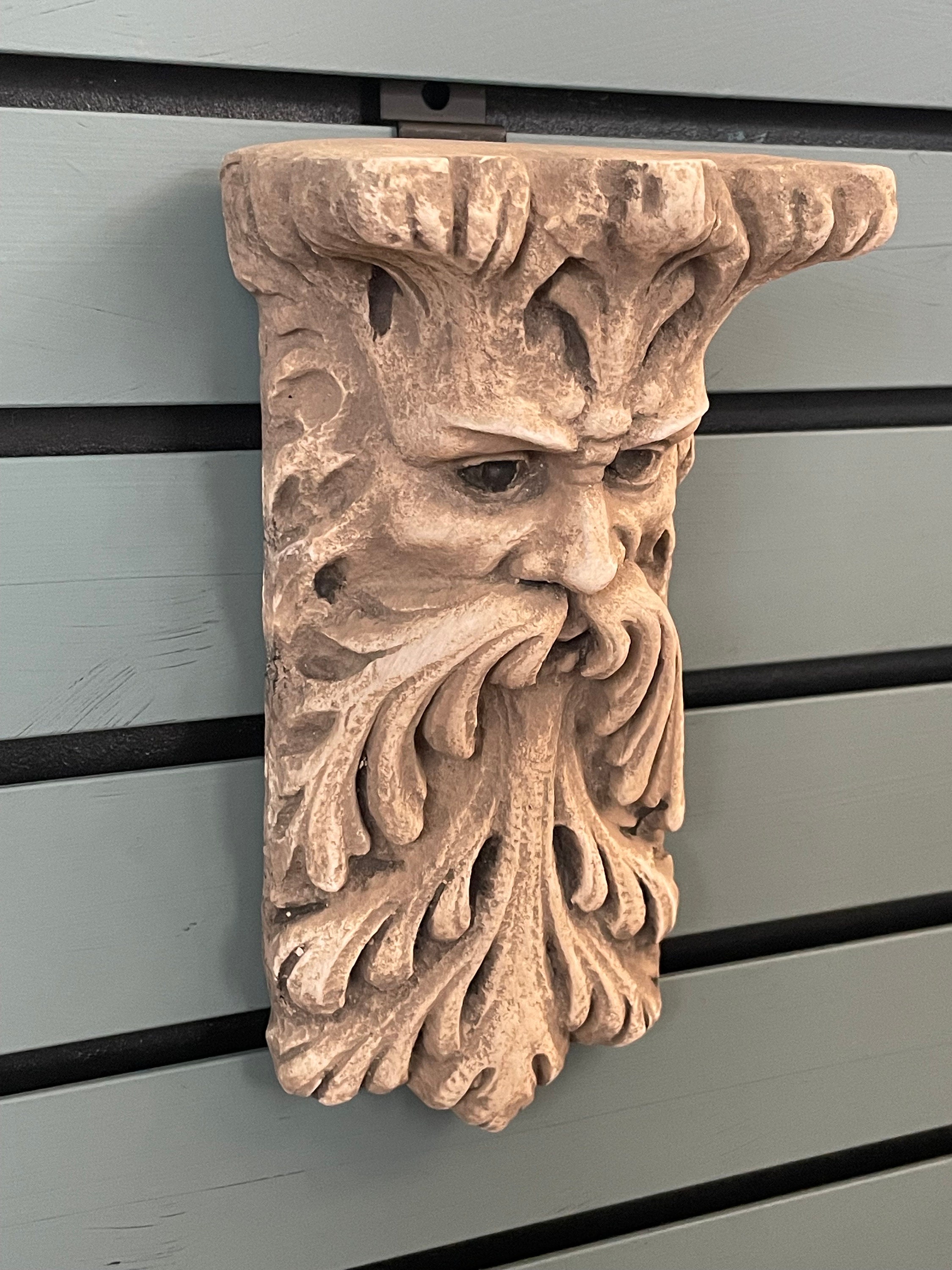 Green Man Shelf Architectural Accent Home Decor - Etsy