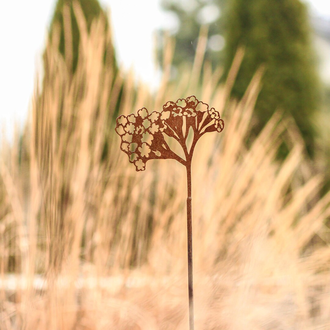 Rusty Metal Poppy. Garden Decor. Corten Outdoor Decoration. Made of ...