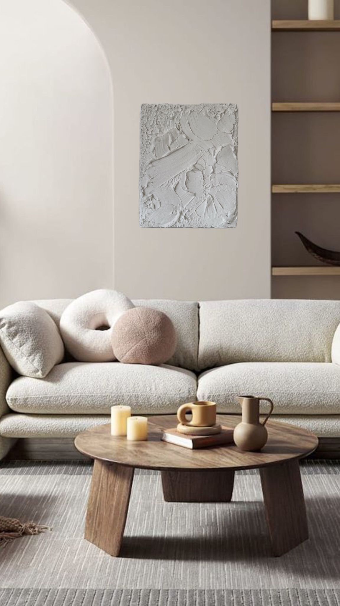 Ethereal Blanc Canvas Sculpted White Relief Art - Etsy