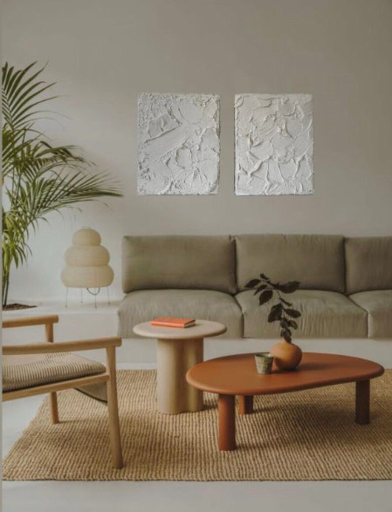 Ethereal Blanc Canvas Sculpted White Relief Art - Etsy