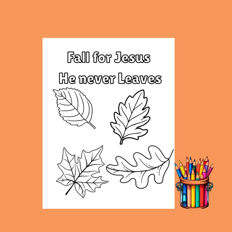 Fall for Jesus Coloring Placemat: Christian Kids' Activity (PDF ...