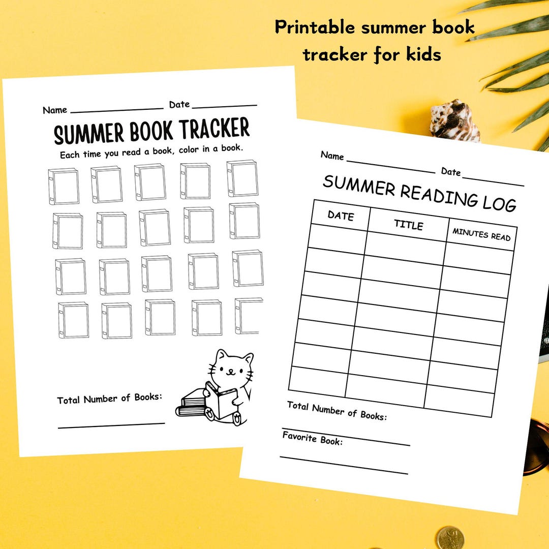 Summer Reading Log for Kids, Printable Book Log, Kids Reading Summer ...