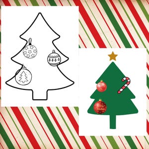 Build Your Own Christmas Tree Craft for Kids, Printable Coloring ...