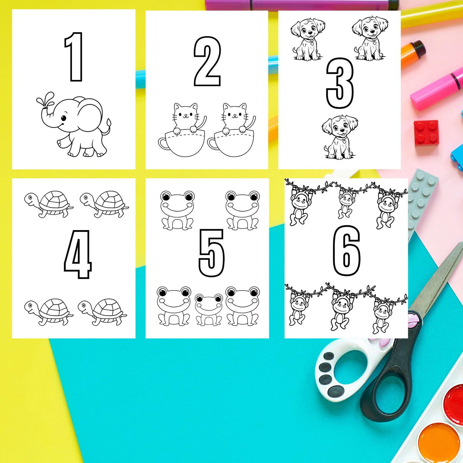 Preschool Animal Coloring Bundle, Printable Animal Alphabet Coloring ...