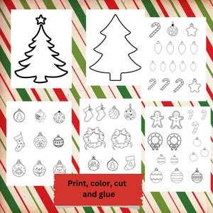 Build Your Own Christmas Tree Craft for Kids, Printable Coloring ...