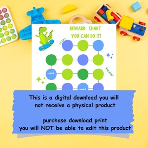 Dinosaur Reward Chart, Printable Behavior Reward Chart for Kids ...