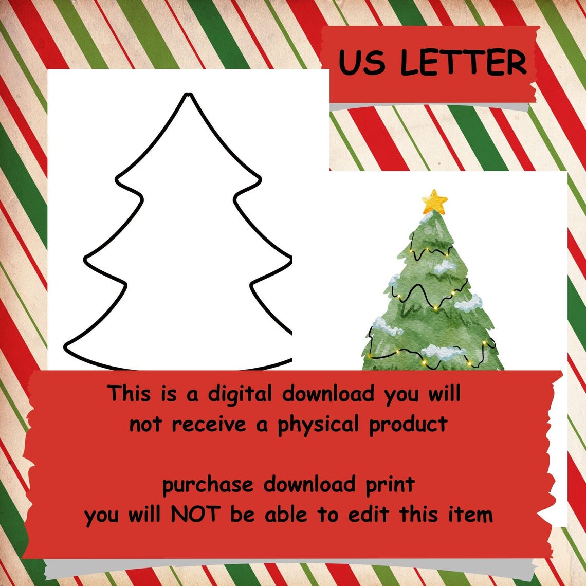 Build Your Own Christmas Tree Craft for Kids, Printable Coloring ...
