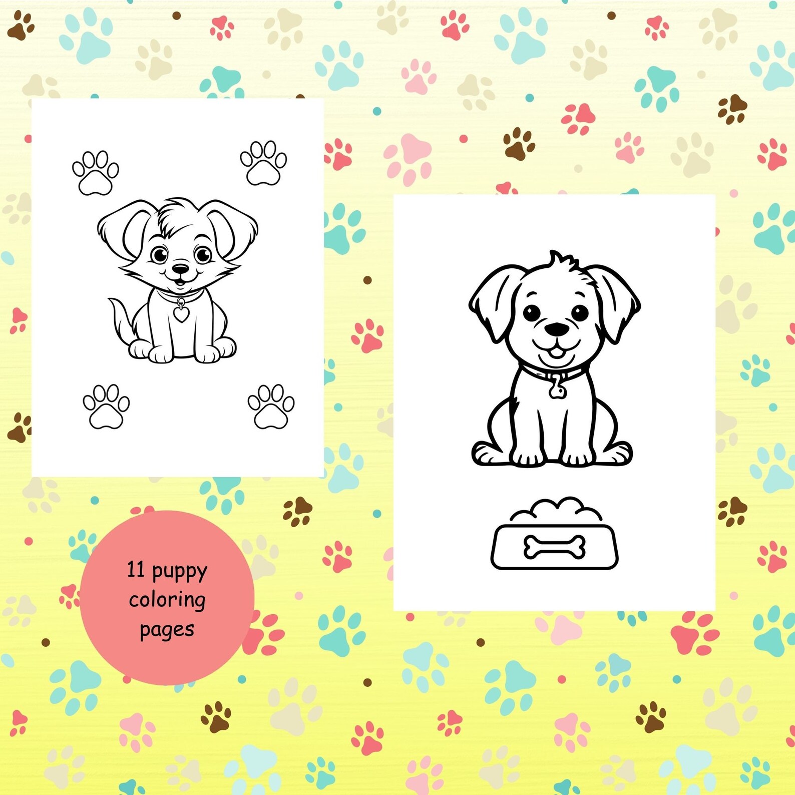 Dog Coloring Pages for Kids, 11 Printable Puppy Coloring Pages ...