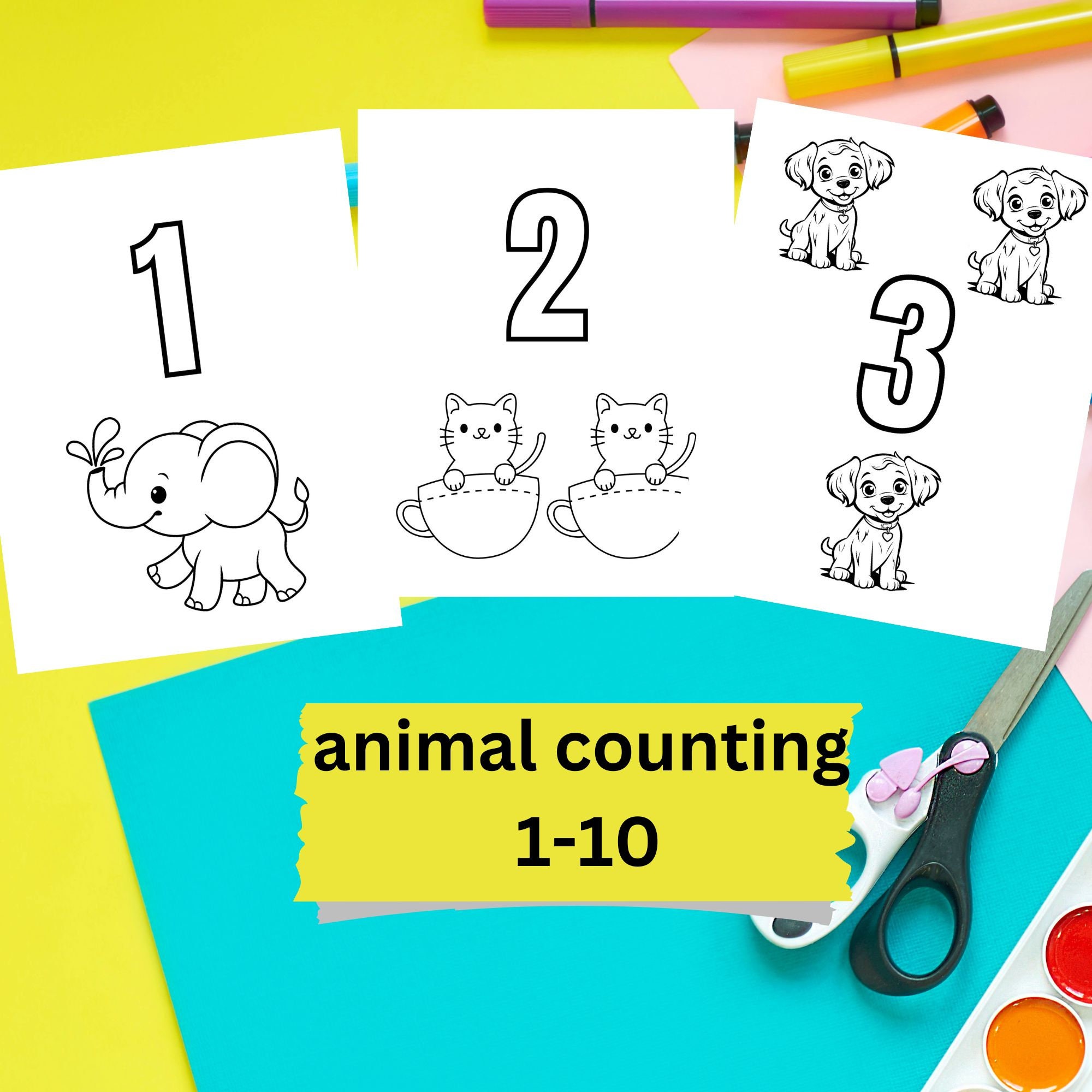 Preschool Animal Coloring Bundle, Printable Animal Alphabet Coloring ...