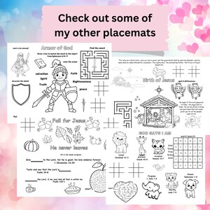 Christmas Nativity Coloring Activity Placemat Printable, Christian ...