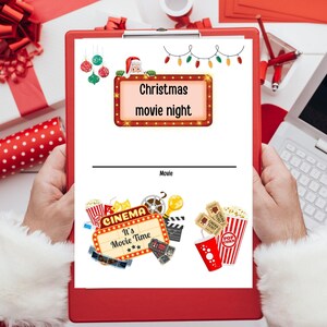 Christmas Movie Night Bundle, Printable Movie Posters and Tickets ...