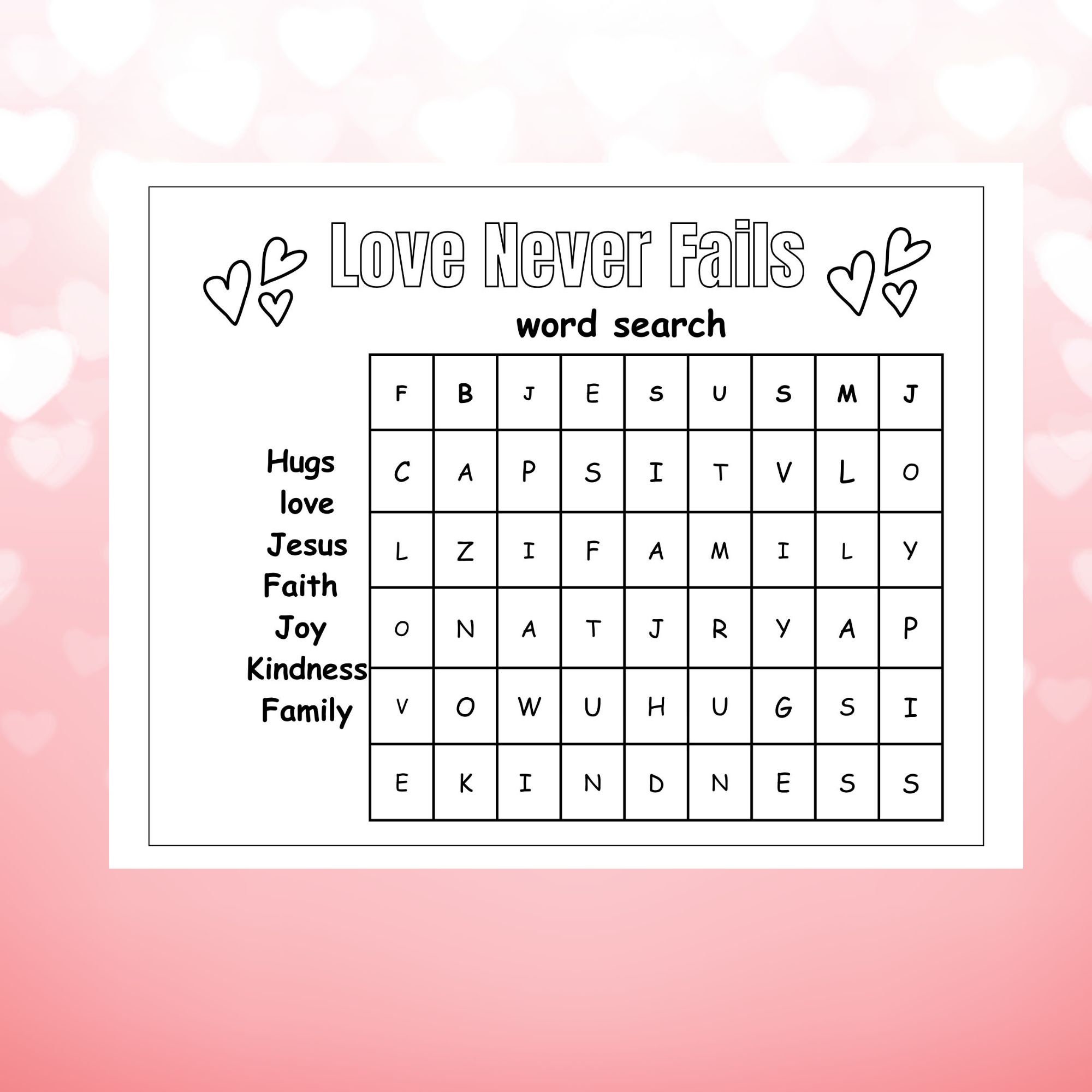 Christian Valentines Printable Placemats, Sunday School Valentines ...