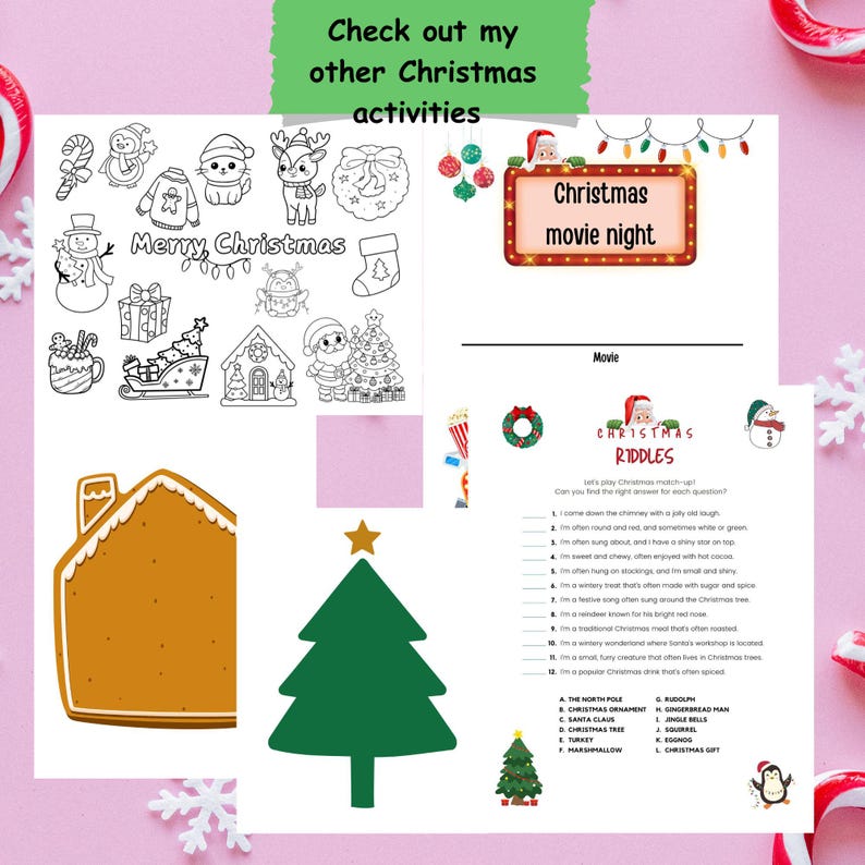 Christmas Party Scavenger Hunt Printable, Christmas Lights Outdoor ...