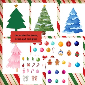 Build Your Own Christmas Tree Craft for Kids, Printable Coloring ...