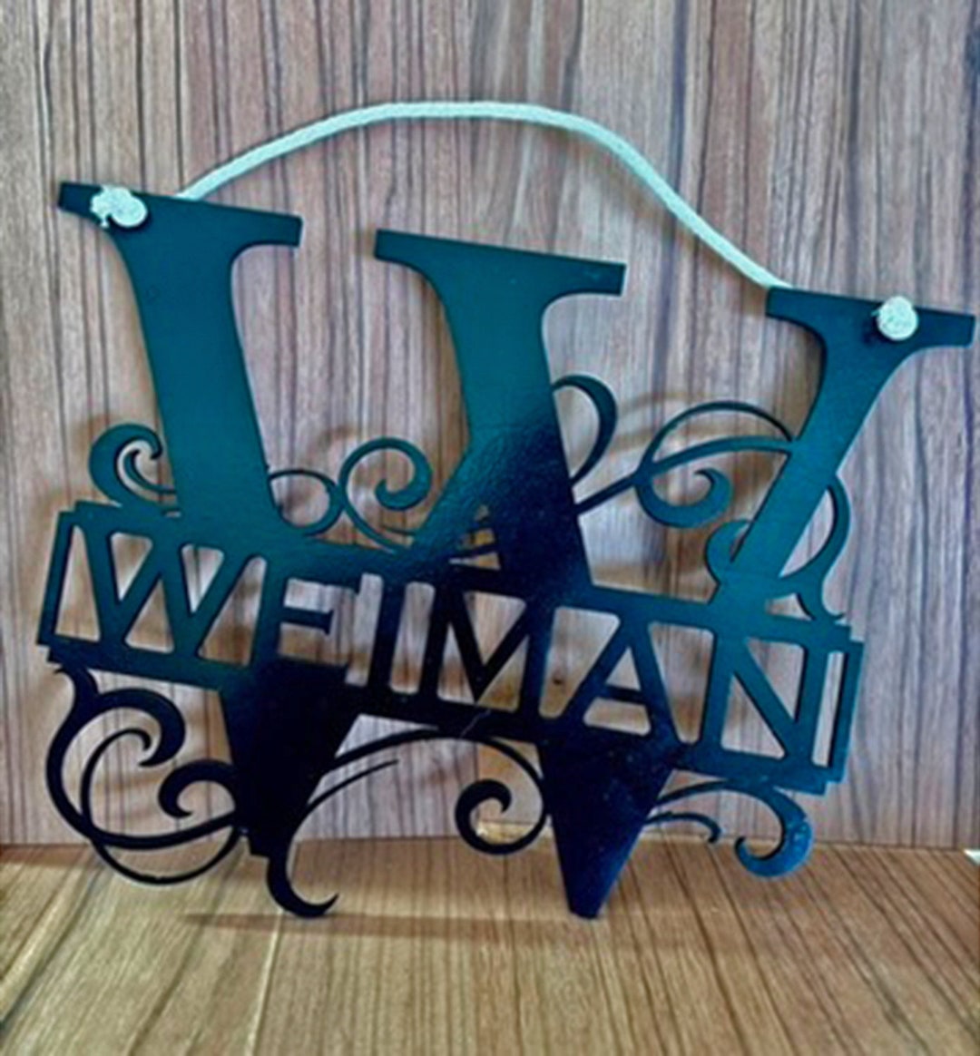 Monogram Name Sign, Custom Monogram Name, House Decor, Indoor/outdoor ...