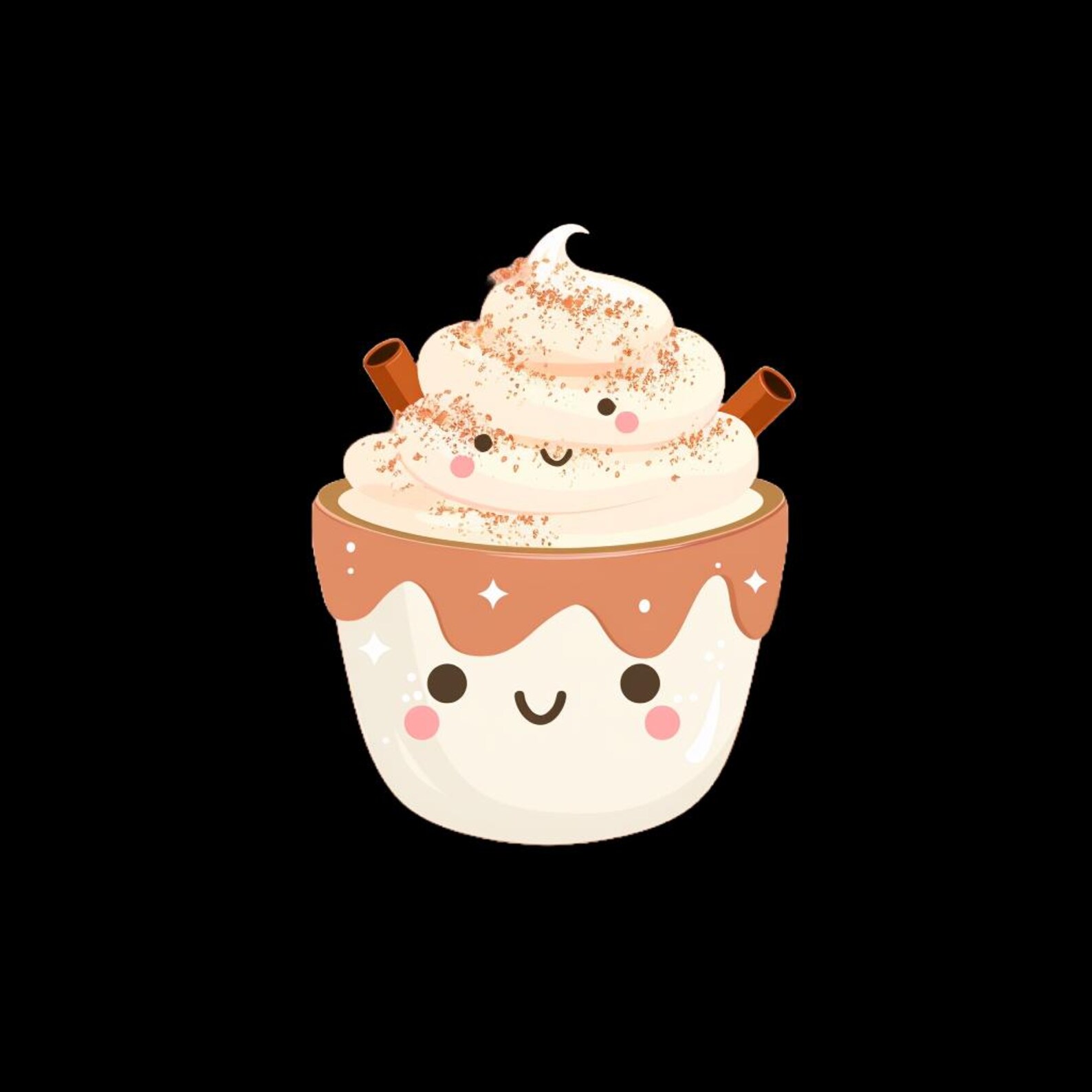 Coffee Cup Kawaii Clip Art Bundle of 6 - Etsy