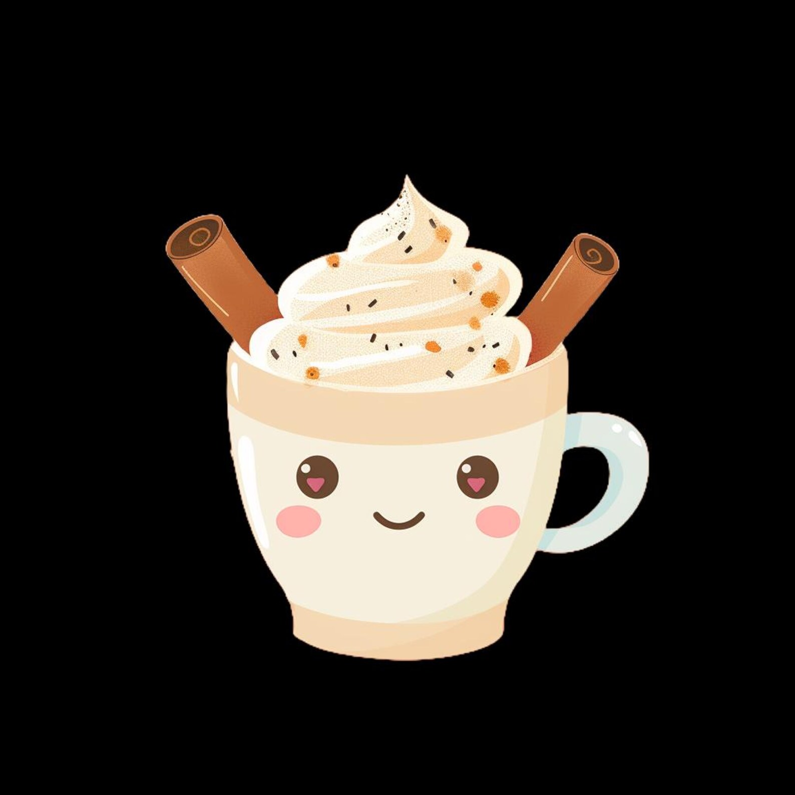 Coffee Cup Kawaii Clip Art Bundle of 6 - Etsy