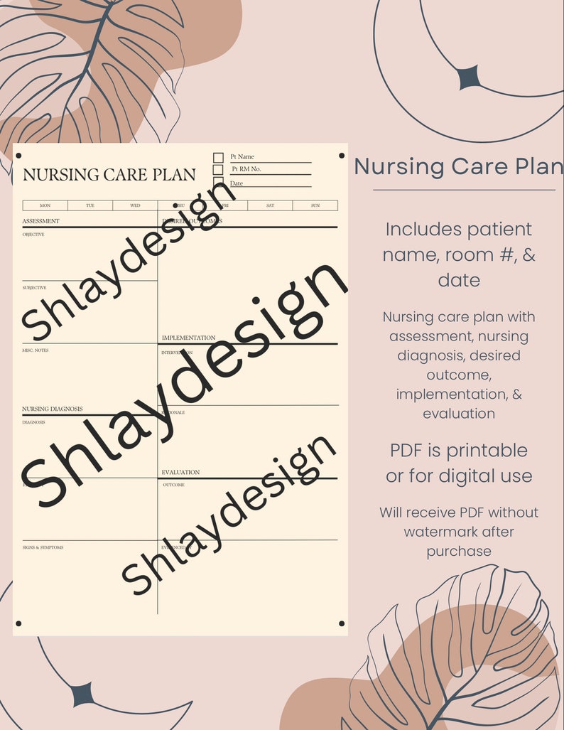 Nursing Care Plan in Beige, Nurse Care Plan, Care Plans, Nursing Care ...