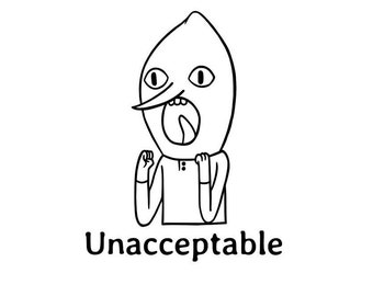 Vinyl Sticker, UNACCEPTABLE, Weather Proof, Sticker, Laminated, Decal ...