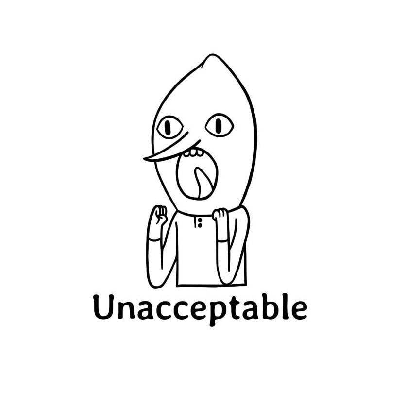 Unacceptable Lemongrab Decal - Etsy